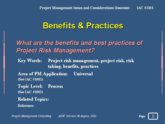 Benefits & Practices Benefits & Practices