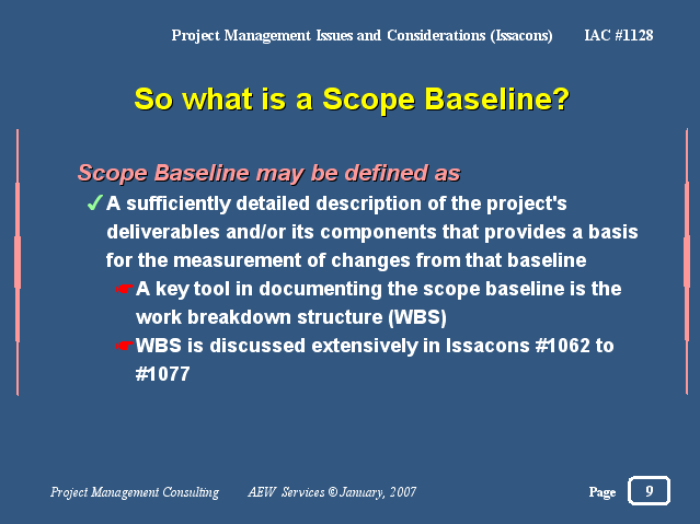 So What Is A Scope Baseline 